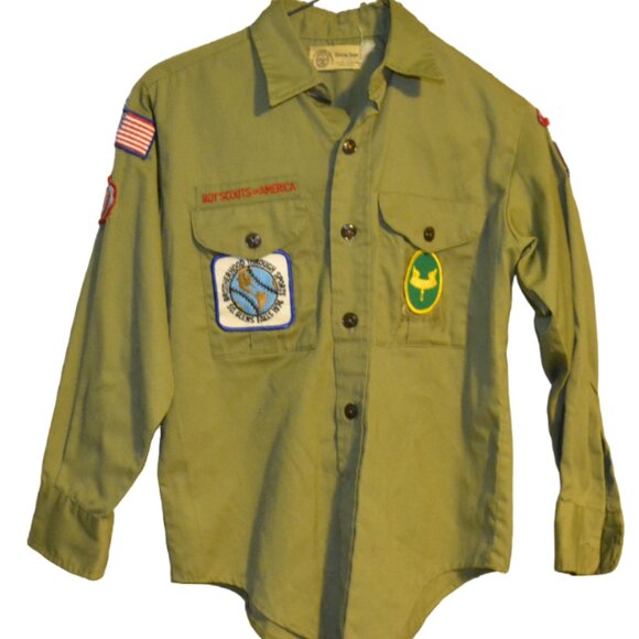Scouting America | Shirts & Tops | Vintage Boy Scout Shirt Long Sleeve ...
